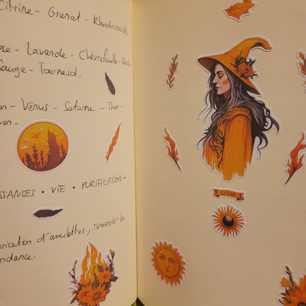 Litha Witch Stickers for Planner, Pagan Planner Stickers, Pagan ...