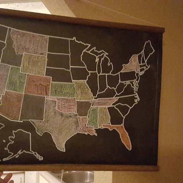 Chalkboard United States Map - SMALL SIZE / Travel Theme Nursery ...