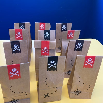 Pirate Favor Bags, Pirate Birthday Treat Bags, Pirate Party Favors ...