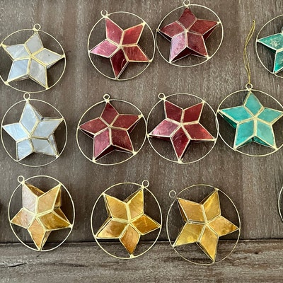 Mini Parol Capiz Star Ornaments - Etsy