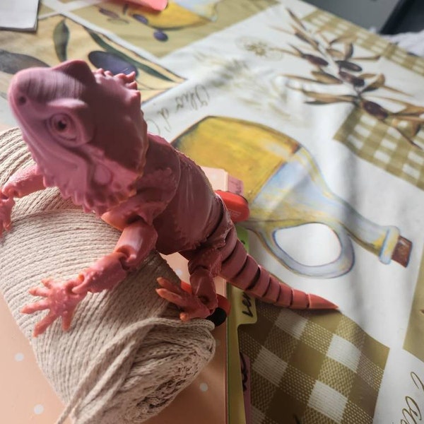 Bearded Dragon Digital .STL File for 3d Printing, Articulated Fidget ...