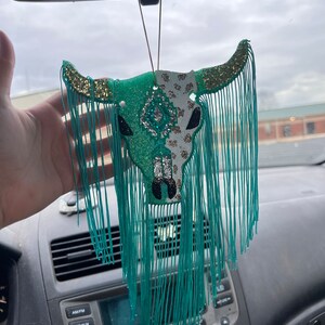 Aztec Bull Freshie With Flowers - Etsy