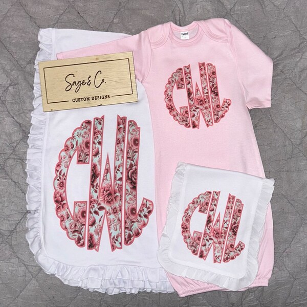 Floral Gingham Alphabet PNG | Digital Download | Floral Gingham ...