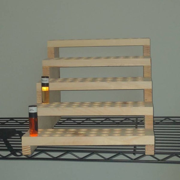 Wooden Display Rack Product Bottles of 13/16" Outer Diameter - 3 Row ...