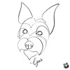 3 Pets/characters One Line Portrait Commission, Dog One Line Portrait ...