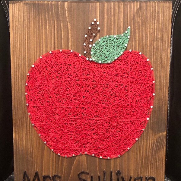 Apple String Art, Teacher Gift, Back to School, School Present, Fruits ...