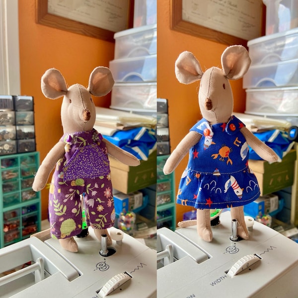 Dress and Jumpsuit for Stuffed Animal Toy 6", Pdf Pattern and Tutorial ...
