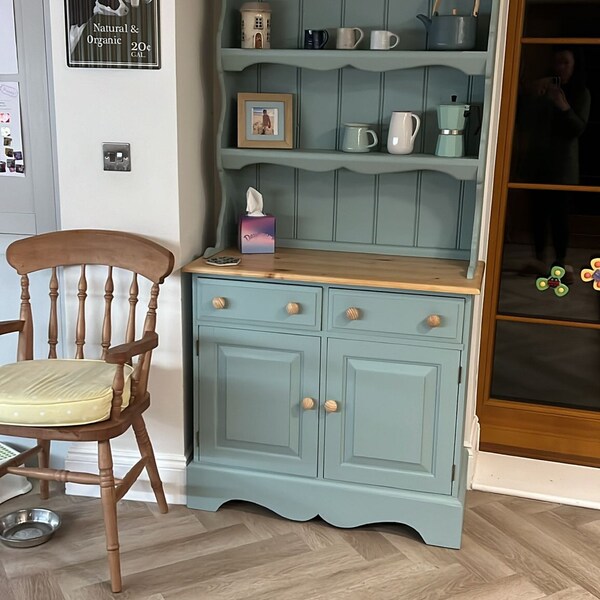 Custom Painted UPCYCLED Small Vintage/pine Kitchen Welsh Dressers With ...
