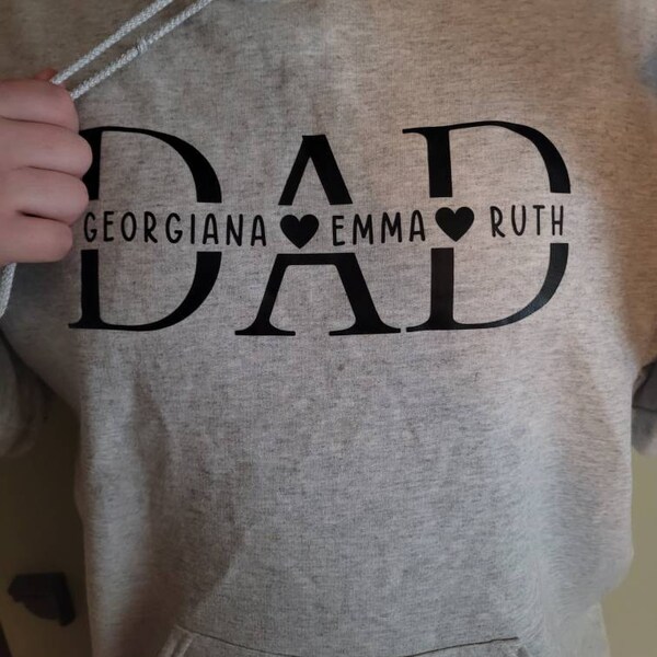 Dad Sweatshirt With Kids Names, Cool Dad Sweatshirt, New Dad Hoodie ...