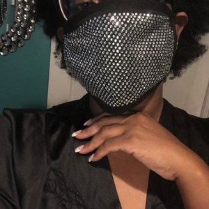 Sequin Face Mask Cotton Face Mask Glam Face Mask Bling Face - Etsy