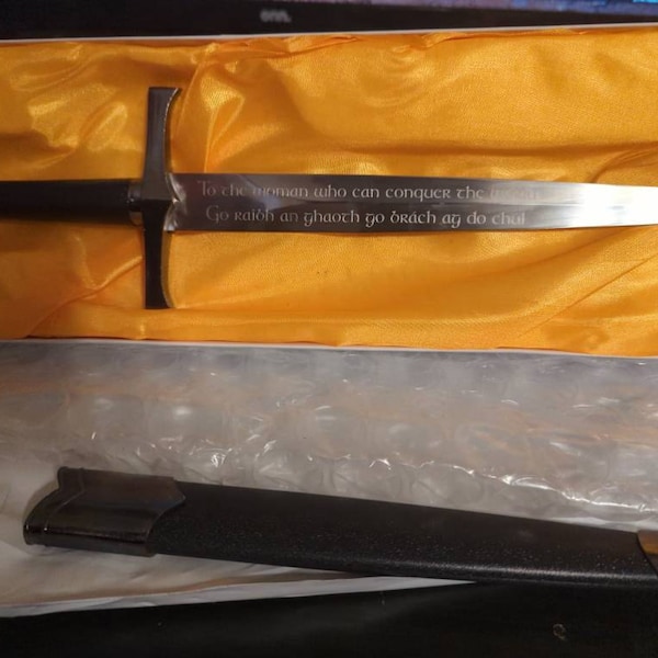 Custom Engraved Masonic Short Sword With Red or Blue Handle and ...