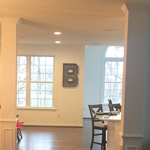 Large Metal Letters, 3D Rustic, Chunky Thick Metal Initials, Stained or ...