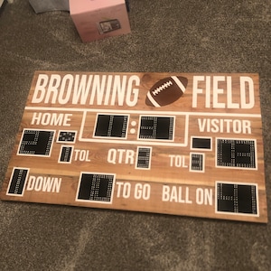Basketball Scoreboard Various Sizes Custom Last Name Reclaimed Wood ...