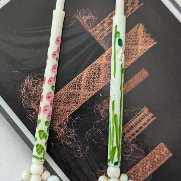 Pair Spangled Timber Lace Bobbins - Etsy