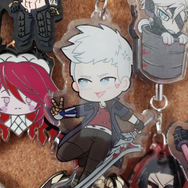 Devil May Cry Kitty Acrylic Charm Keychains - Etsy