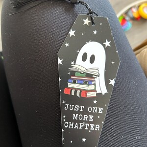 Coffin Shaped Ghost Bookmark, One More Chapter, Goth, Tassel, Shaped ...