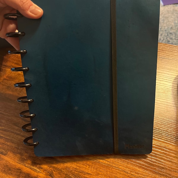 Leather Personalized Discbound Planner Cover - Etsy