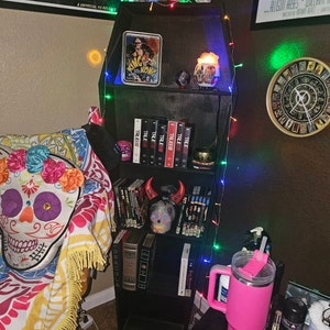 72 / 6 Foot Coffin Bookshelf, Goth, Spooky, Home Decor, Bookcase ...