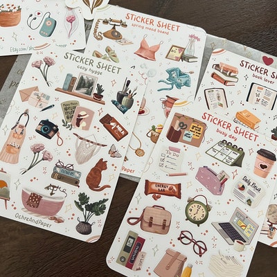 Sticker Sheet cozy Hygge Bullet Journal Stickers, Planner Stickers ...