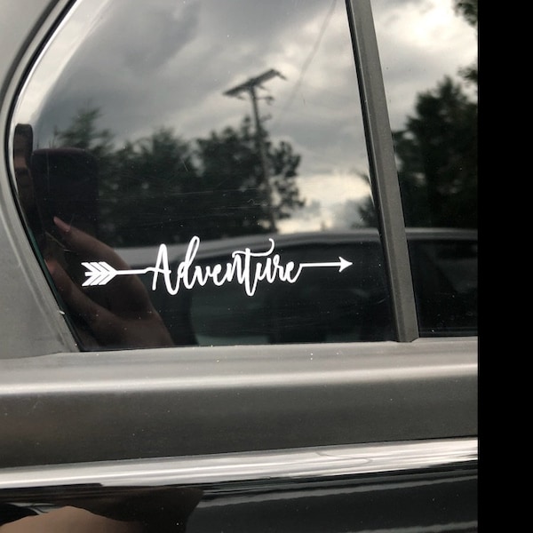 Adventure Arrow Vinyl Decal - Adventure Awaits, Water Bottle Decal ...
