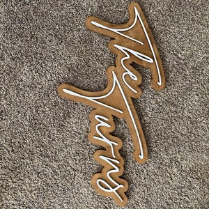 Large Last Name Sign Cut Out Last Name Sign Wedding Name - Etsy