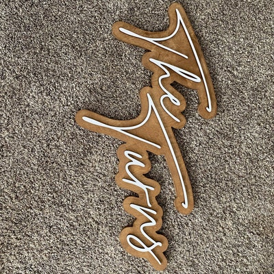 Large Last Name Sign Cut Out Last Name Sign Wedding Name - Etsy