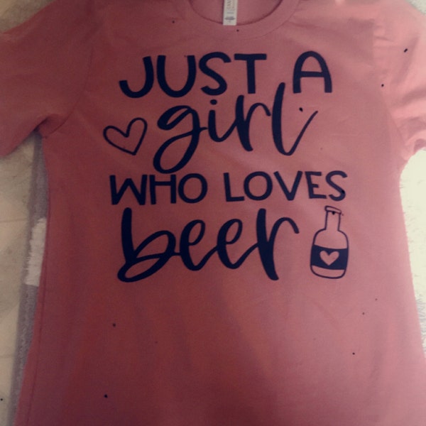 Just A Girl Who Loves Beer SVG PNG DXF Cut Files, Women's Drinking ...