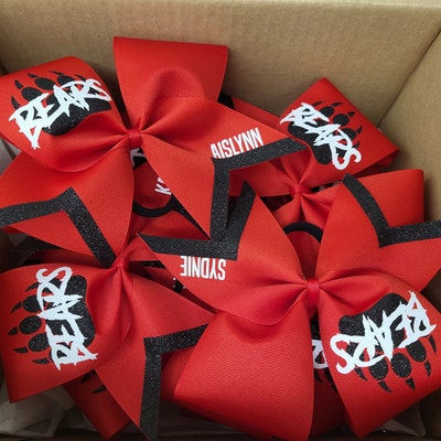 School Spirit Bow High School Cheer Team Bow Custom Hair Bow Cheer Bows ...