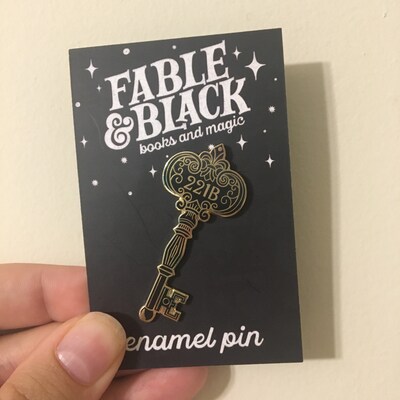 Sherlock Holmes Enamel Pin. 221b Baker Street Enamel Pin. Key Enamel ...