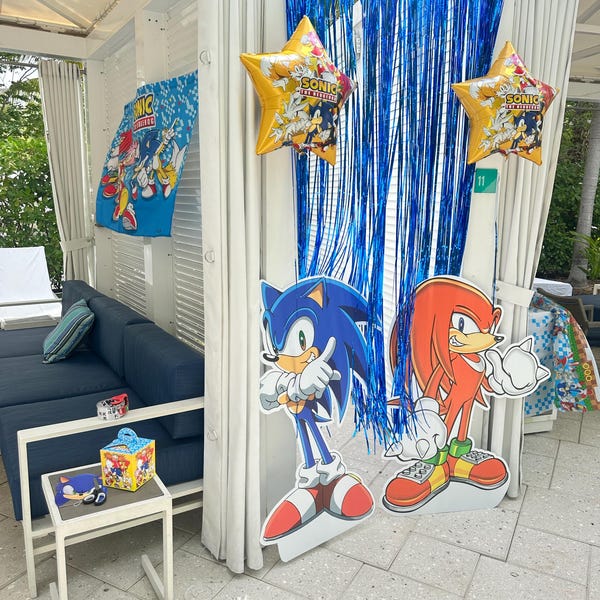 Sonic and Knuckles Cutouts, Sonic Birthday Party Props, Knuckles ...