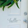 Hello Door Decal Front Door Greeting, Hello Sticker, Welcome to Our ...