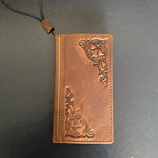 Handmade Leather iPhone Wallet Case: Vintage Book Cover Design - Etsy