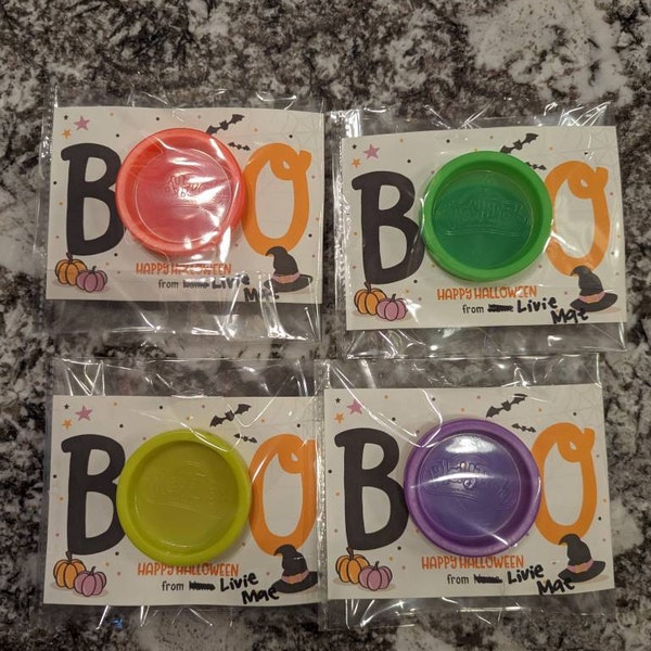 Halloween Playdough Gift Tag, Class Gift Label, Non-candy Halloween ...