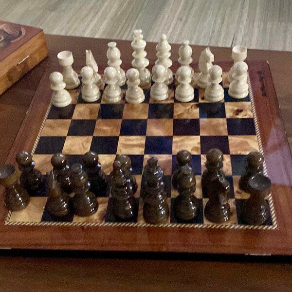 New Magic Puzzle Jewelry Box Hidden Key Drawer Wooden Big Blue Secret ...