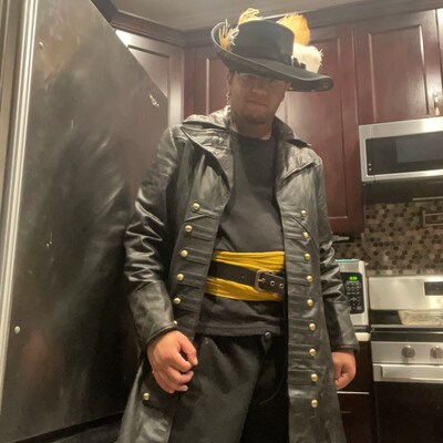 Men's Jacob Game Cosplay Costume Leather Handmade Trench Coat - Etsy