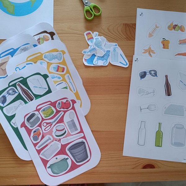 Waste Sorting Busy Book: Recycling Game for Toddlers (printable) - Etsy