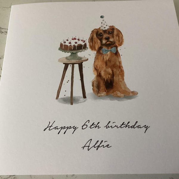 Personalised Cockapoo Birthday Card, Personalised Cockapoo Thank You ...