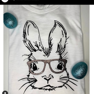 Easter Bunny With Glasses, Bunny With Glasses, Bunny With Glasses Svg ...