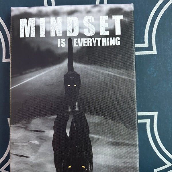 8 Rules for Mindset Wall Decor Motivation Quotes Home Art Inspirational ...