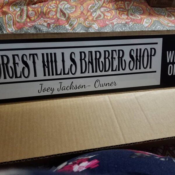 Barber Shop Sign, Personalized We're Open Sign, Custom Hairstylist Sign ...