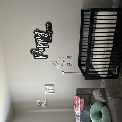 Personalized 3D Nursery Baby Name Sign Custom Wood Name Plaque ...