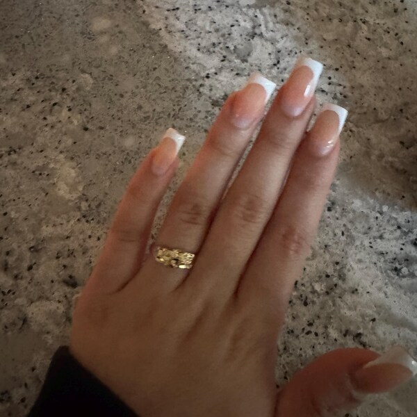 10k & 14k Solid Gold Vintage Nugget Smashing Band Ring Gift for Men ...