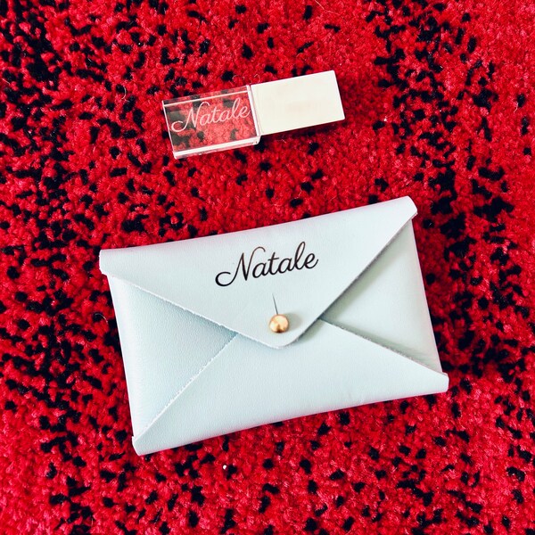 Leather Envelope With Crystal Flash Drive | Wedding Gift for the Bride ...