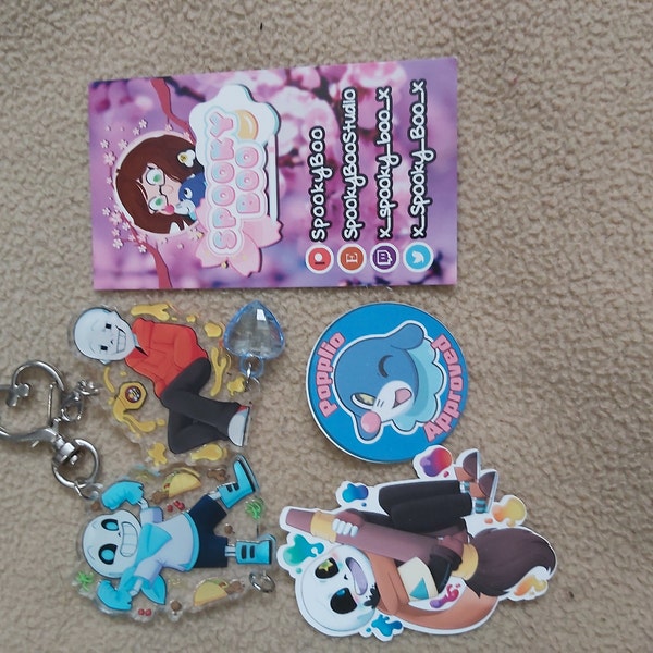 Undertale AU Linked 6.5" Acrylic Charm (individual Charms 2") - Etsy
