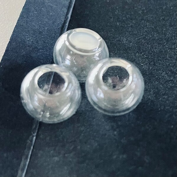 4/5/6/7/8/10/12mm STERLING Silver/gold End/pendant Caps simple/solid ...