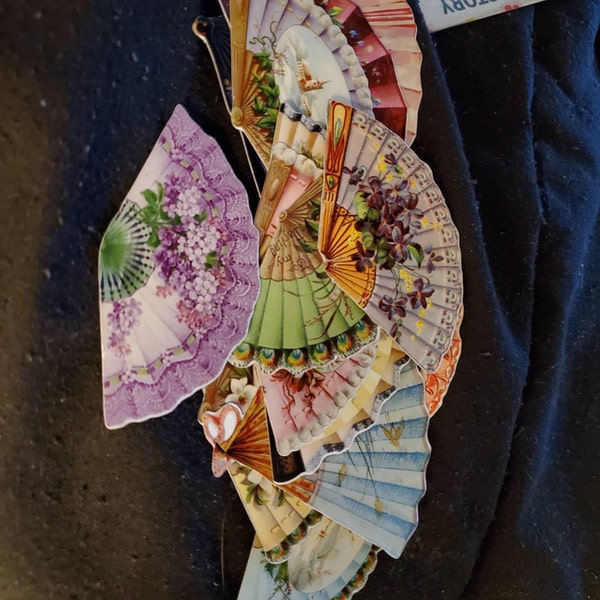 Victorian Fan Stickers Pack. Vintage Stickers, Handmade Journal ...