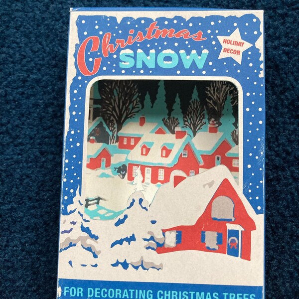 Retro Christmas Tree Snow Box / Printable 6" by 4" by 1" Box for Gifts ...