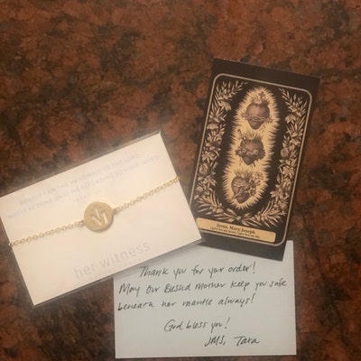 Fiat Bracelet With Lapis Stone, Catholic Gifts, Catholic Jewelry ...