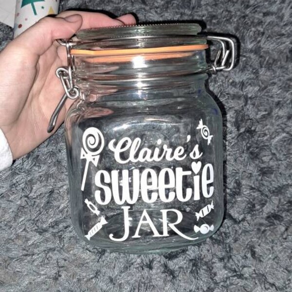 Personalised Sticker/label/decal for Sweet Jar... Add Your Own Name ...