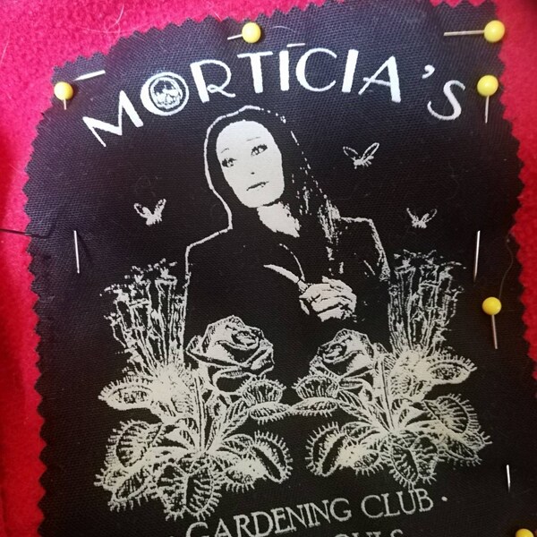 Morticia Addams Family, Gardening Club for Ghouls. Sew on Patch, Gothic Horror - Etsy